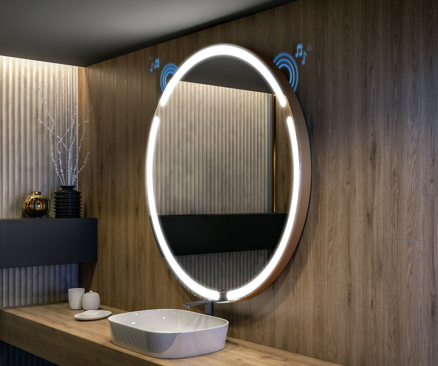 Artforma - Illuminated Round LED Lighted Bathroom Mirror L119 Artforma - Illuminated Round LED Lighted Bathroom Mirror L119